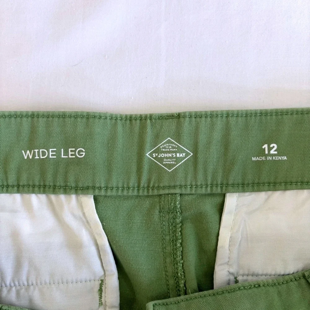 St. John's Bay | Pants & Jumpsuits | Green 2 Hi Rise Cotton Stretch St ...